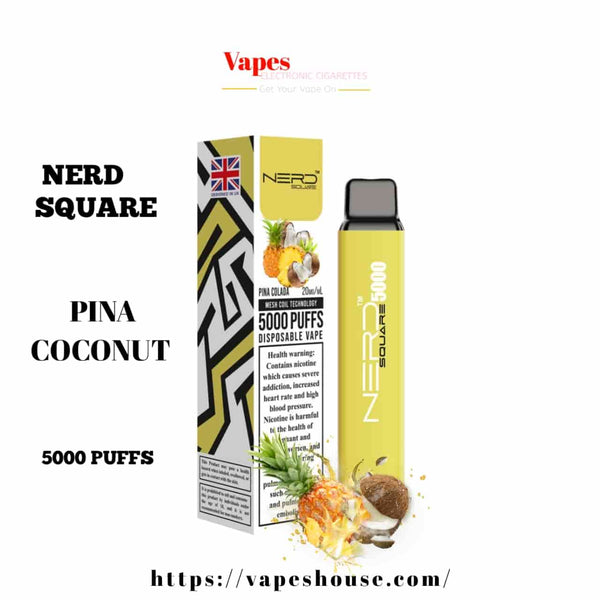 Nerd Square 5000 - Pina Coconut Disposable – Vapes House