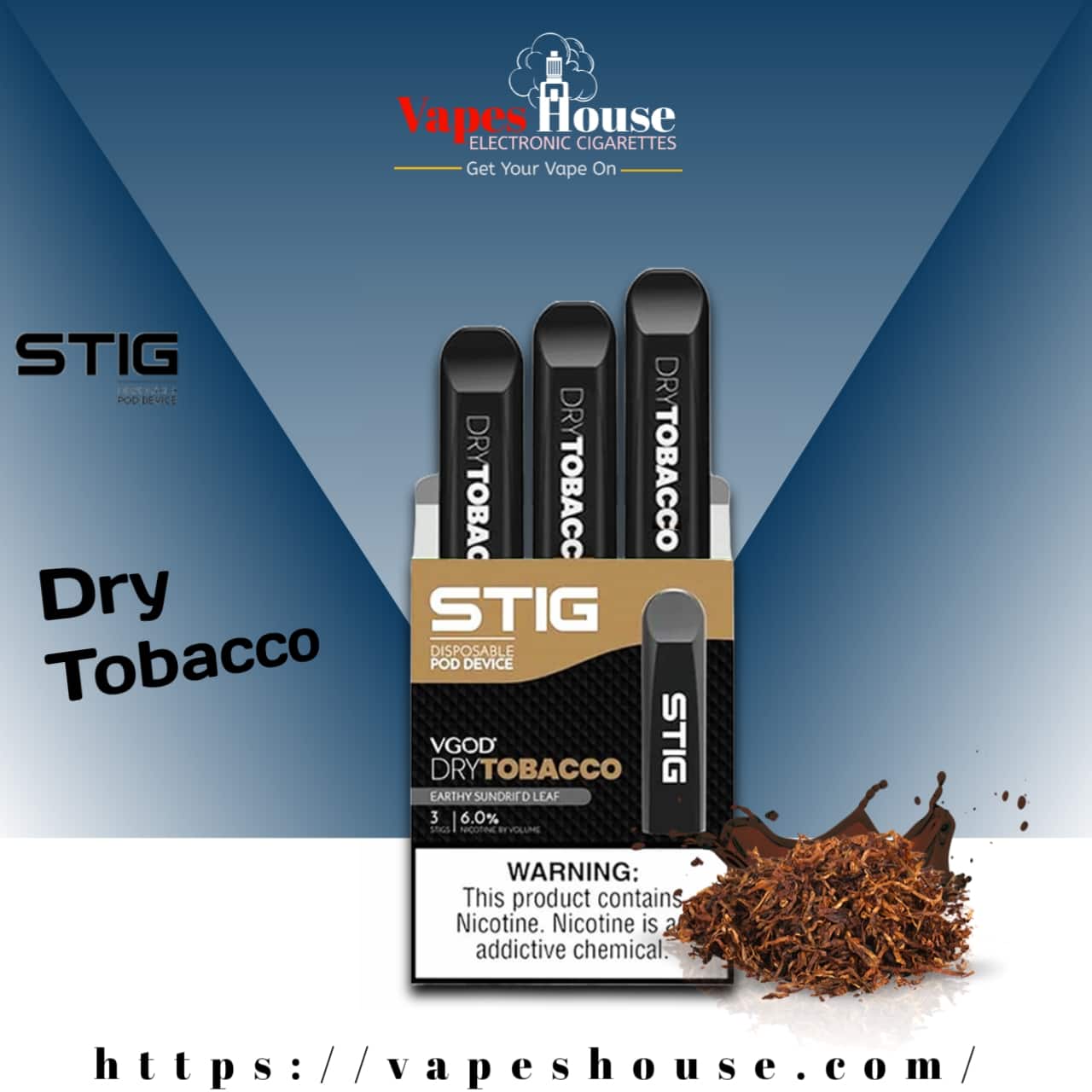 VGOD Stig Dry Tobacco: Elevate Vaping in Dubai! – Vapes House