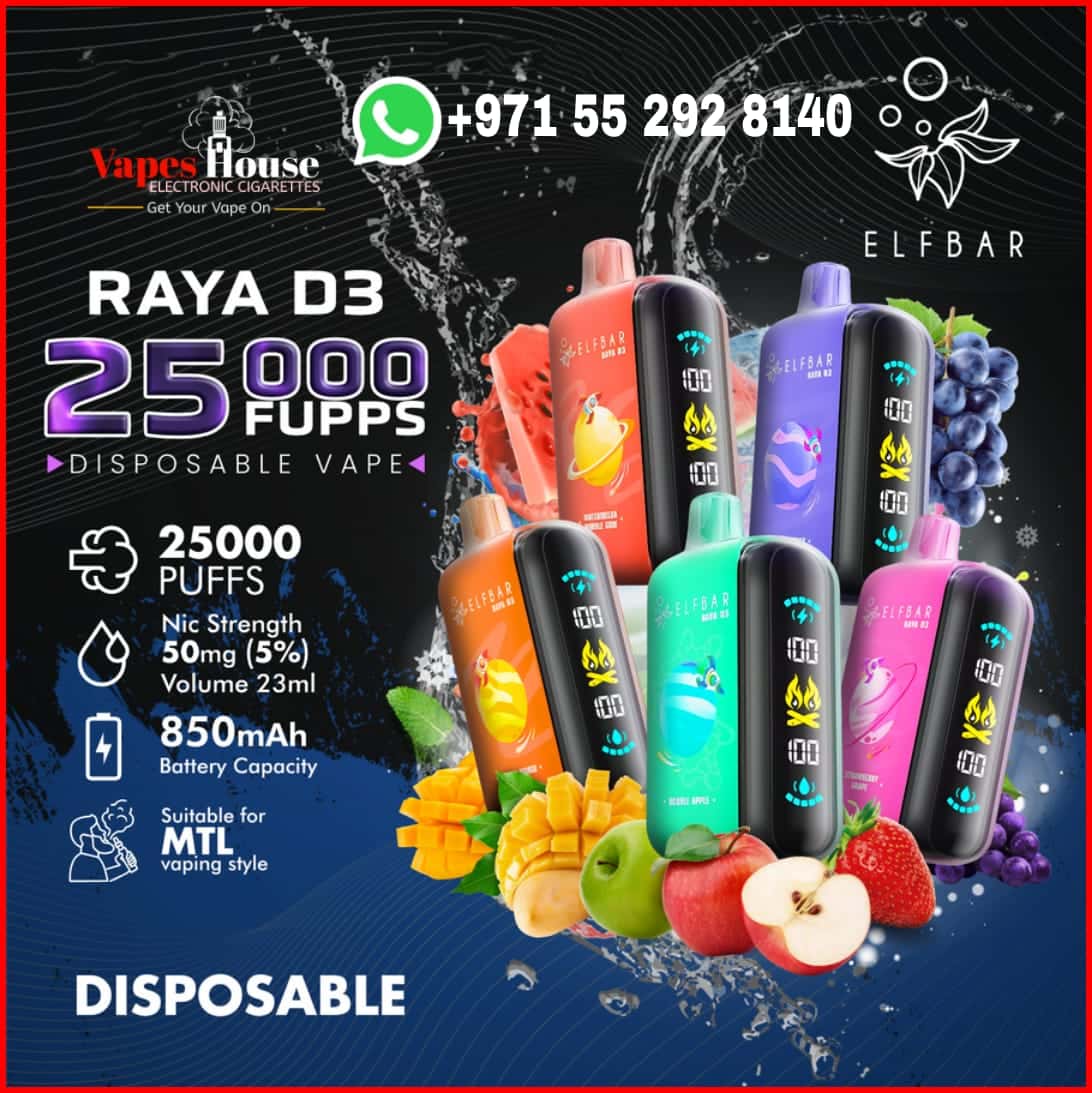 ELF Bar Raya D3 25k Puffs – Disposable Vape in Dubai, UAE | 45 AED ...
